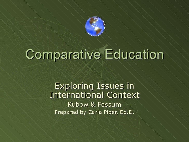Comparative Education Comparative Education