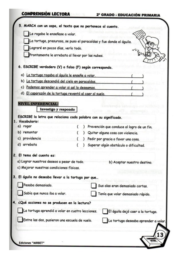 Comprension lectora 2 grado