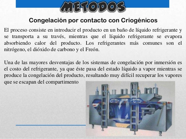 CONGELACIÓN TIPOS, EQUIPOS Y MÉTODOS.