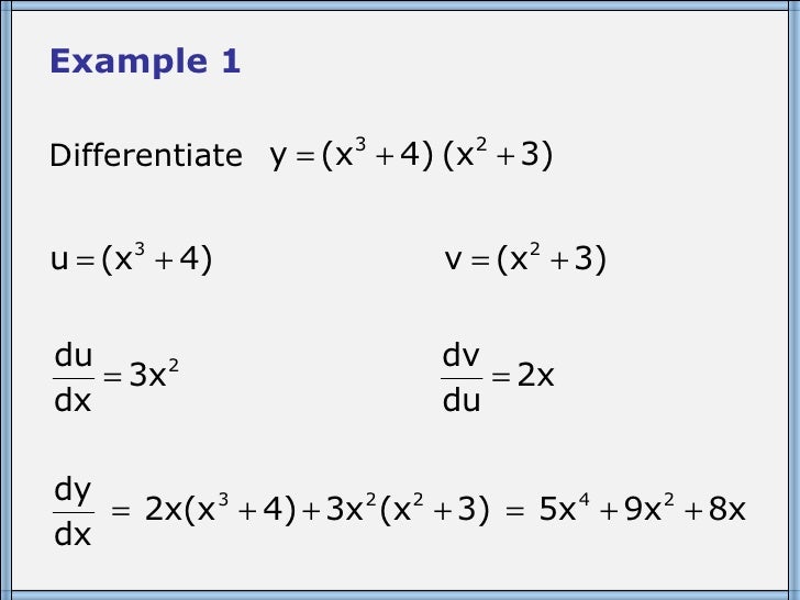 Core 3 The Product Rule Core 3 The Product Rule