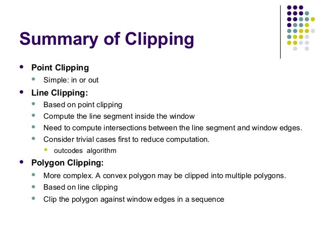 Lecture8 Introduction To Clipping In Computer Graphicscomputer Graph