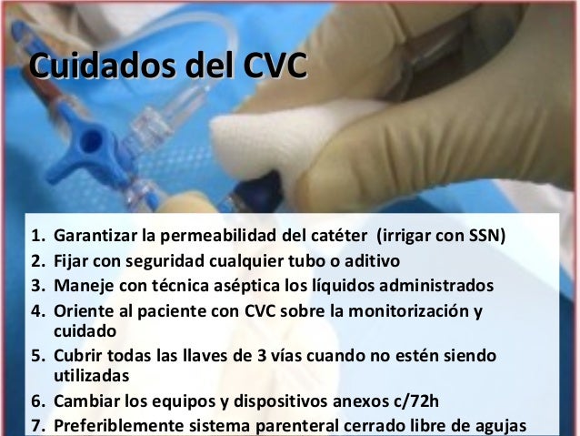 Cuidados del catéter venoso central