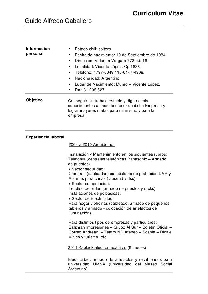 Modelo De Curriculum Vitae Tecnico - Modelo De Curriculum Vitae Modelo De Curriculum Vitae Tecnico - Modelo De Curriculum Vitae