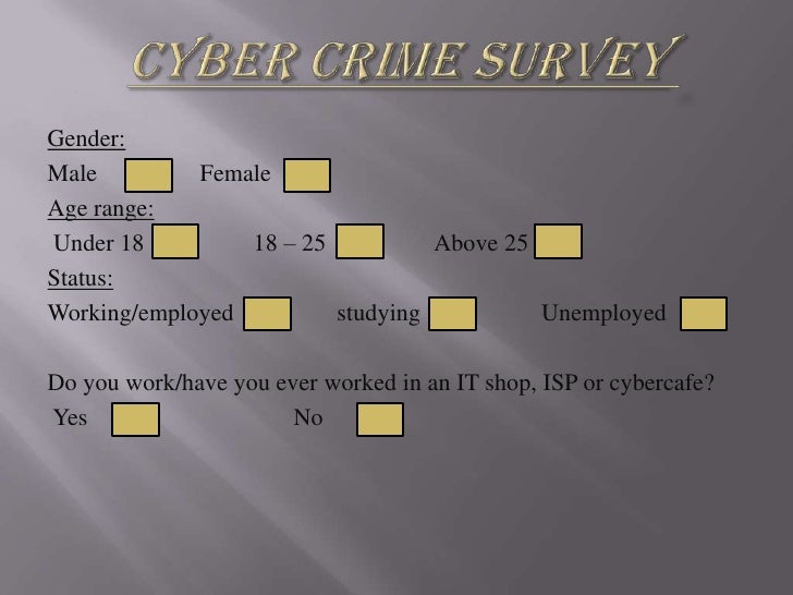 Cyber Crime Survey Presentation