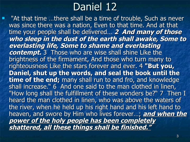 Daniel Chapter 12 And The Time Of The Resurrection