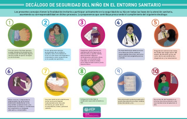 Decalogo de Seguridad del Niño en el Entorno Sanitario Decalogo de Seguridad del Niño en el Entorno Sanitario