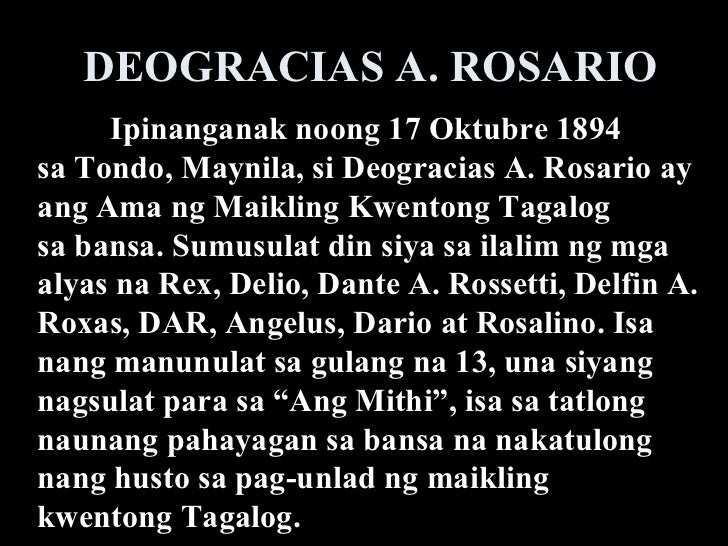 Maikling Kwento Na Isinulat Ni Deogracias Rosario Images Maikling Kwento Na Isinulat Ni Deogracias Rosario Images