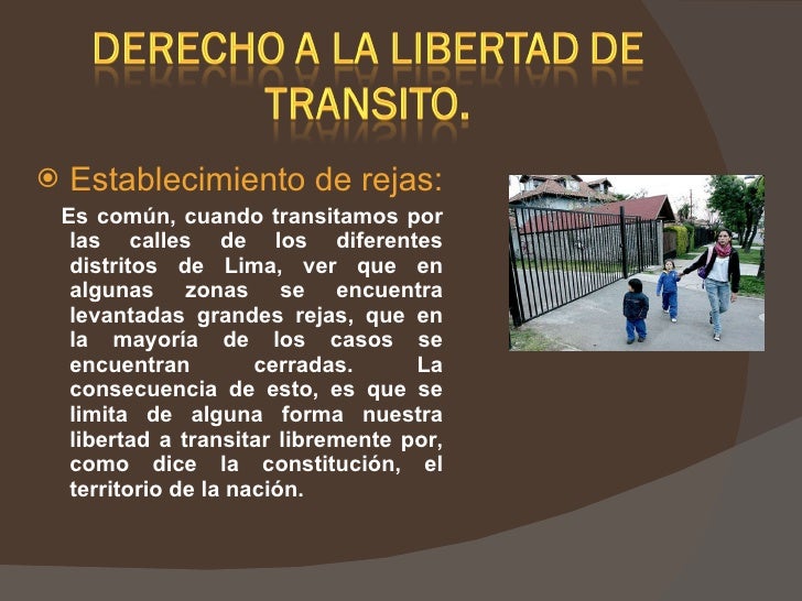 Derecho A La Libertad De Transito