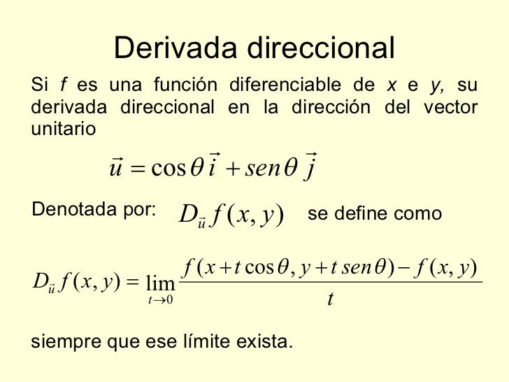 Derivada Direccional
