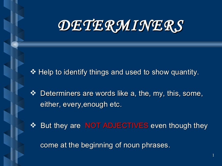 Determiner determiner