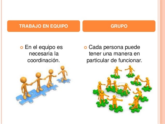 Diferencias trabajo en equipo y grupo