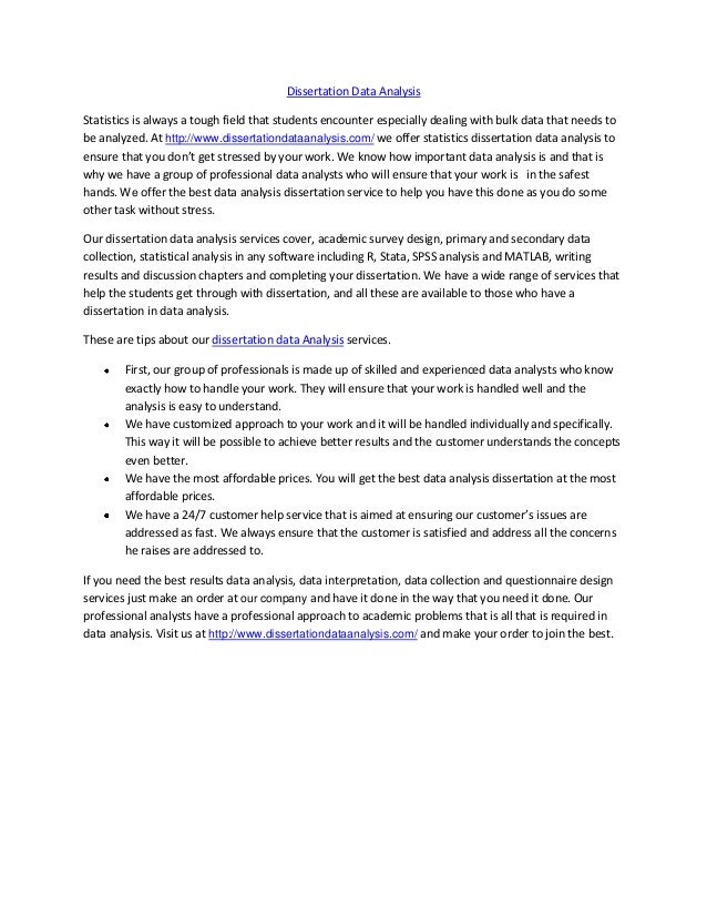 Dissertation Data Analysis
