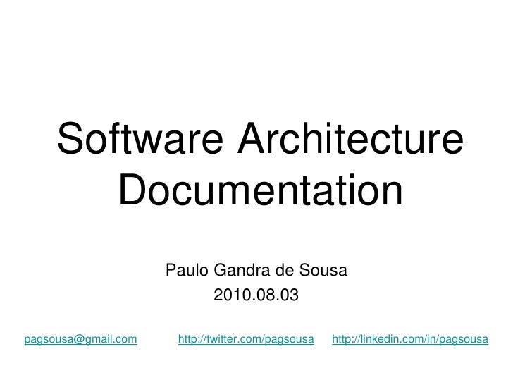 Documenting Software Architectures