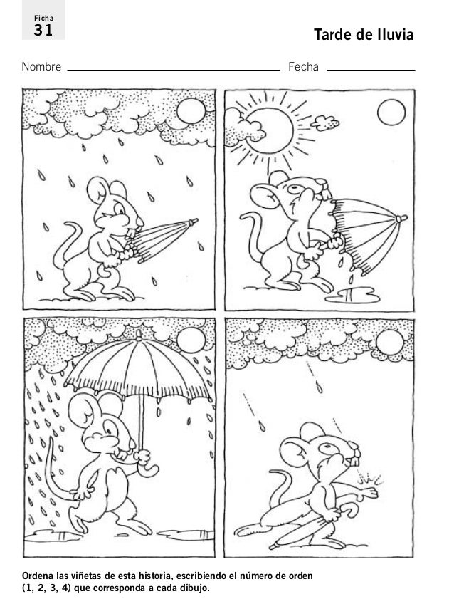 lluvia | Primary writing, Sequence cards, Preschool activities