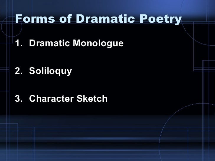 Dramatic Poetry dramatic-poetry