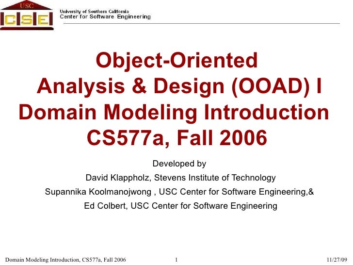 Object Oriented Analysis And Design Ooad Domain Modeling