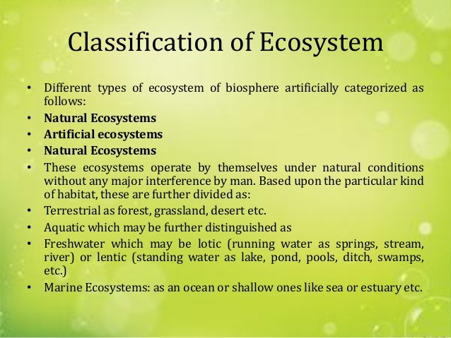 Ecology & Ecosystems