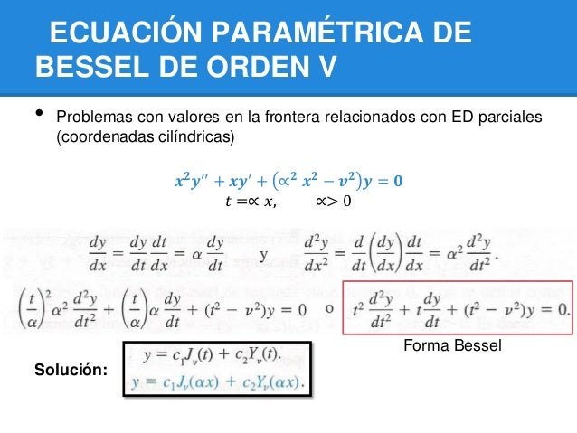 Ecuación de bessel