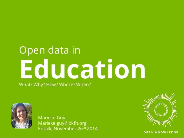 Open data in Education by Marieke Guy | daddycatedlibrarian