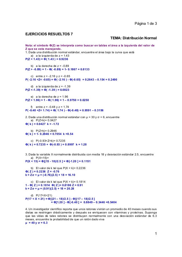 Distribucin Normal Ejemplos Y Ejercicios Resueltos Trucos