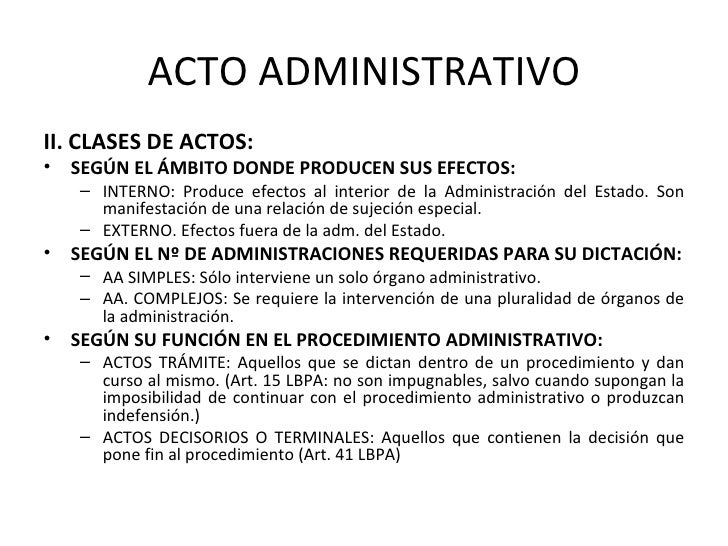 El acto administrativo