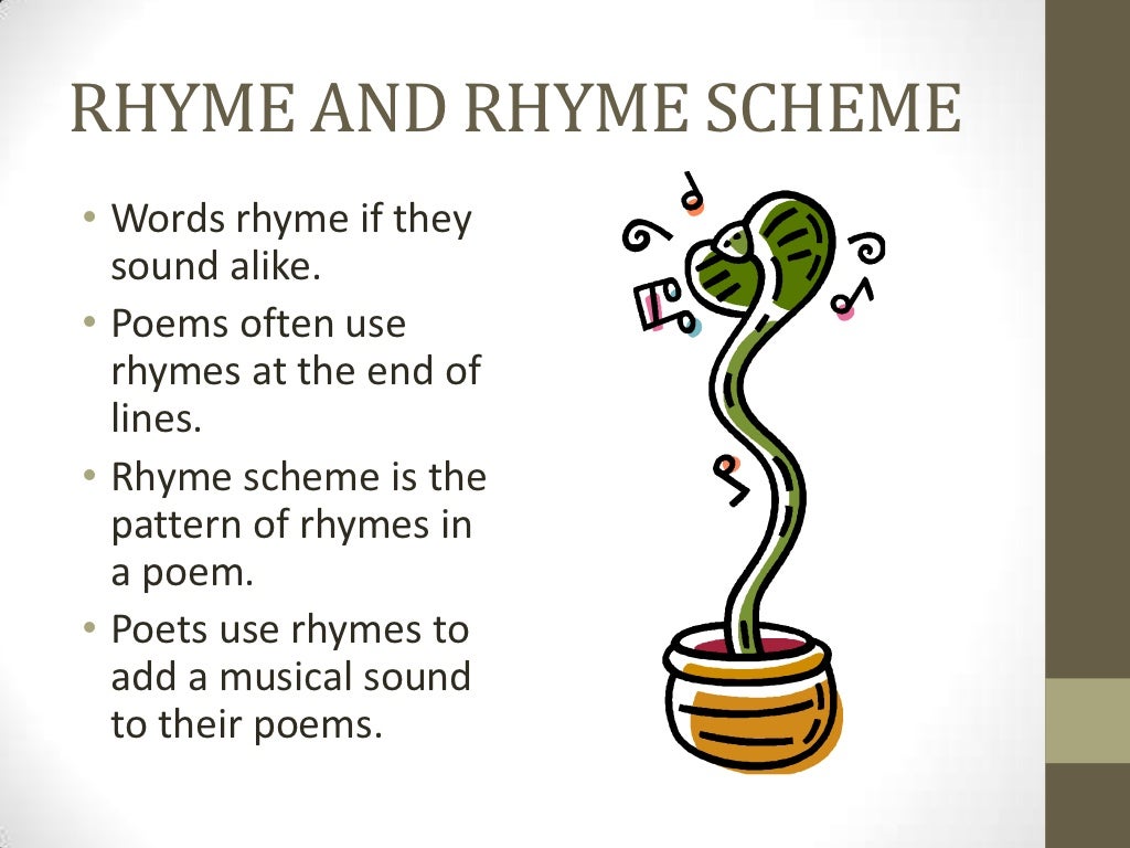 RHYME AND RHYME SCHEME Words