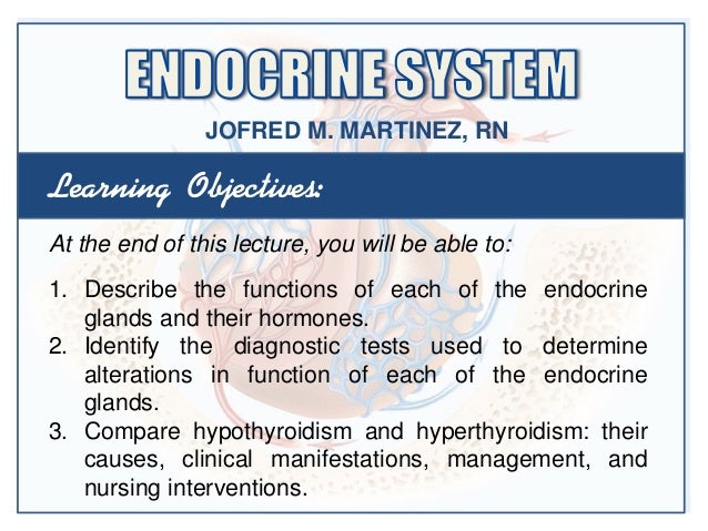 Endocrine System Lecture