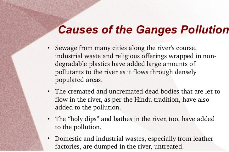 Causes Of Ganga River Pollution