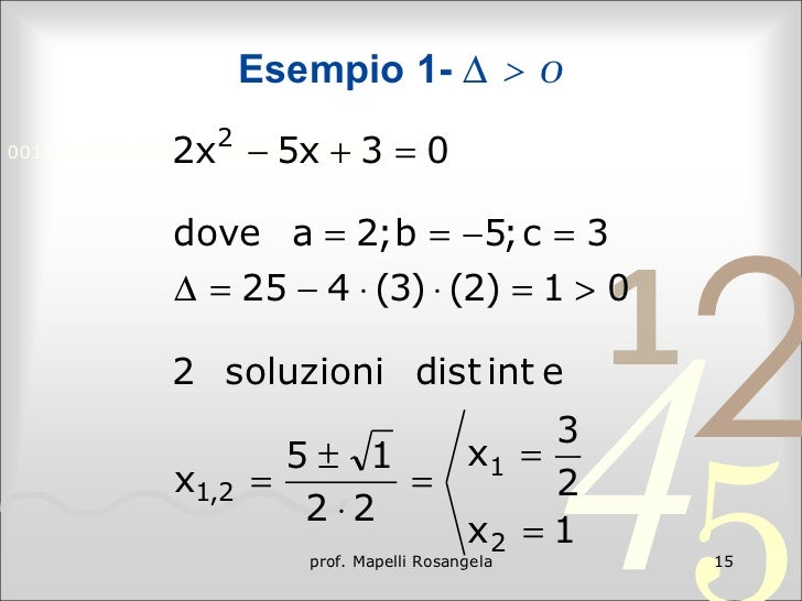 Equazioni di 2° grado