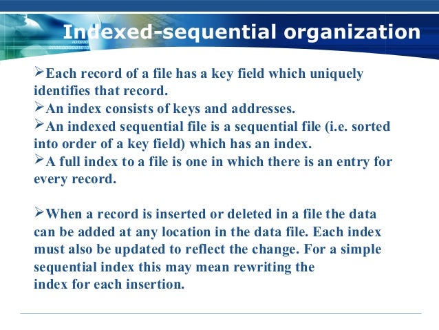 File Organisation