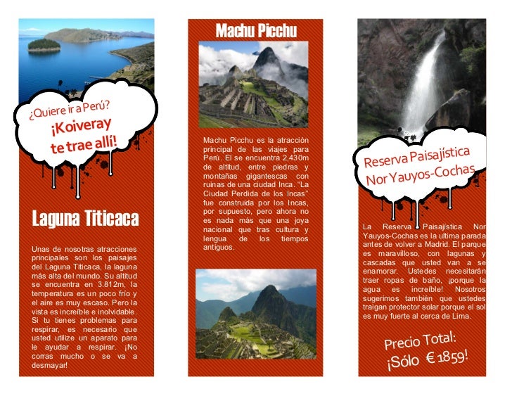 EL CEIBO.BLOG DE PRIMERO B: ESCRIBIMOS UN FOLLETO TURÍSTICO