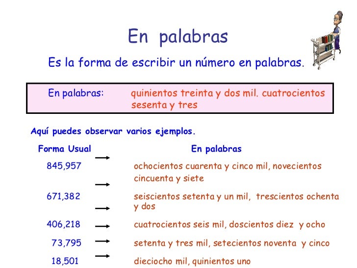 Lectura y escritura del uno al cien para resolver en forma decndente ...