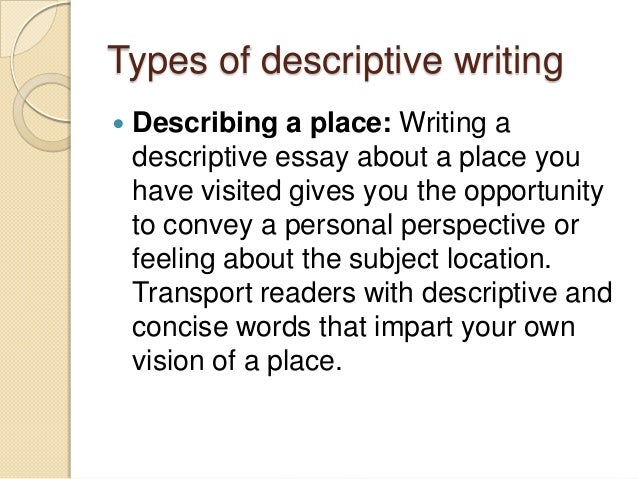  How To Write A Descriptive Paragraph About A Place How To Write A 
