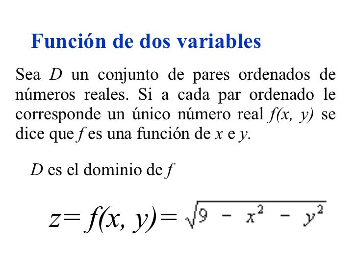 Funciones De Dos Variables