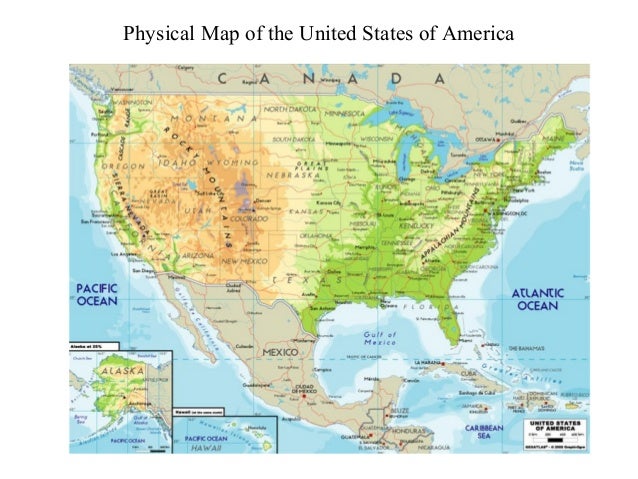 Physical Features Of The Continental United States Map - United States Map