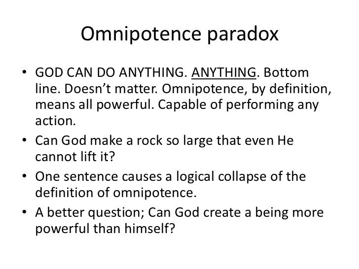 Omnipotence and omnipresence paradox - completepikol