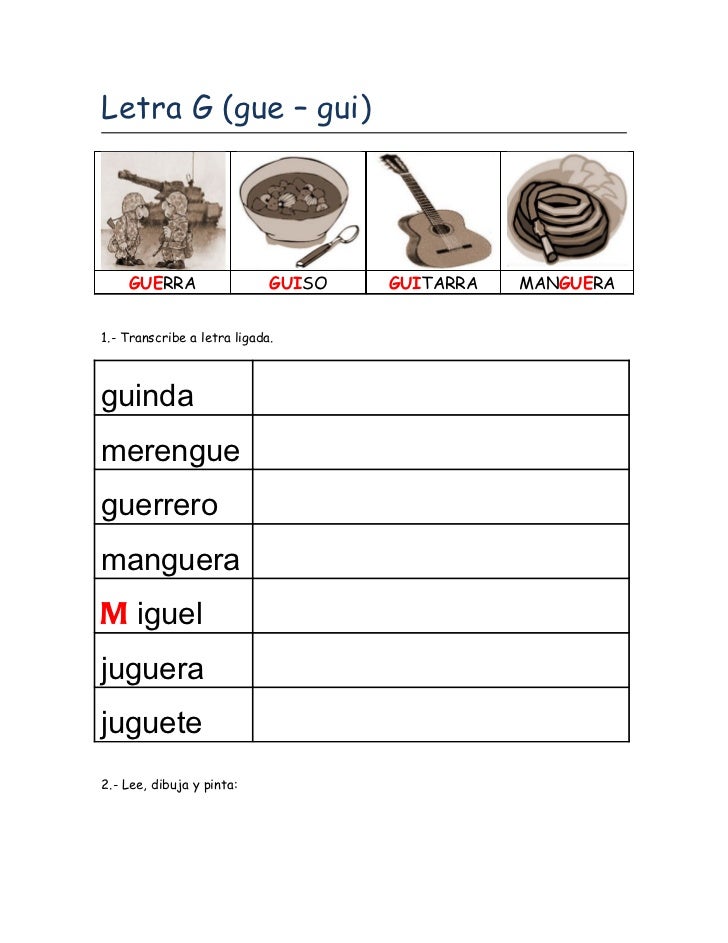 Ejercicios gue gui