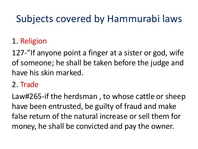 Laws of Hammurabi