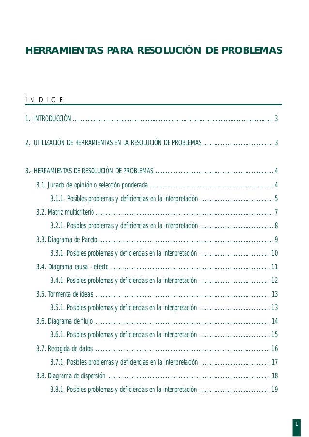Herramientas para la solucion de problemas Herramientas para la solucion de problemas