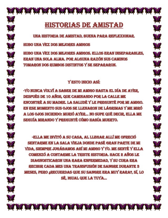 Historias De Amistad Para Reflexionar Pdf Chronfaicreditos