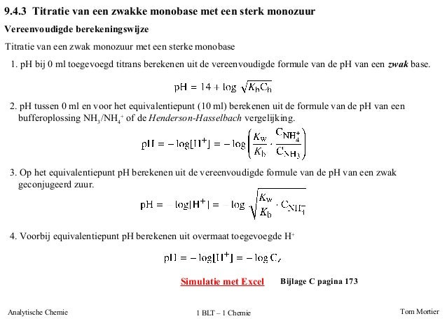Zuur-base titraties - Deel I