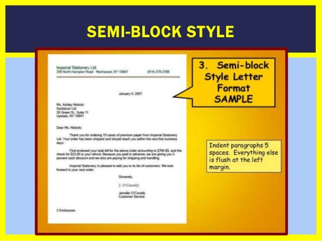 Sample Semi Block Letter Business Letters Conform To Generally One Of Sample Semi Block Letter Business Letters Conform To Generally One Of