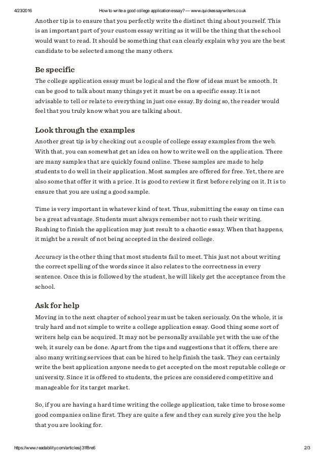 How To Write A Really Good College Application Essay How To Write A Really Good College Application Essay