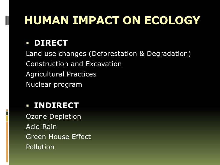 Human impact on ecology