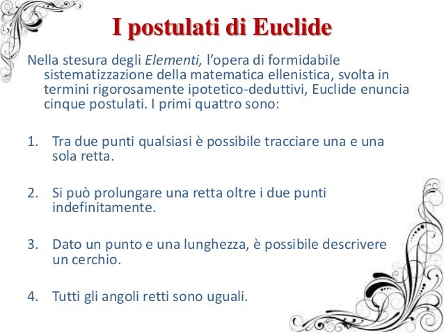 Il 5º postulato di euclide