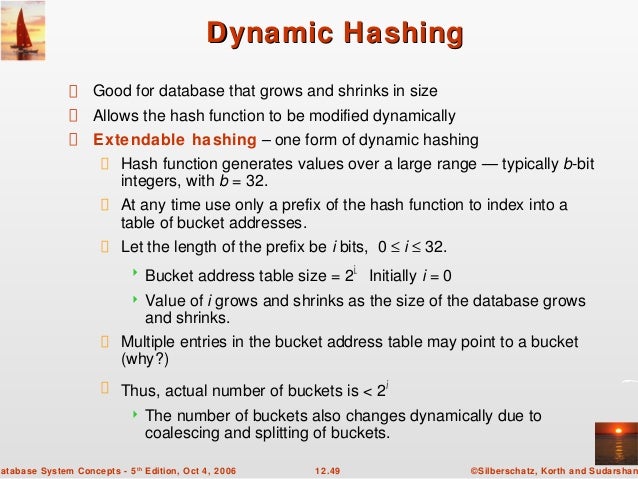 Indexing and hashing Indexing and hashing