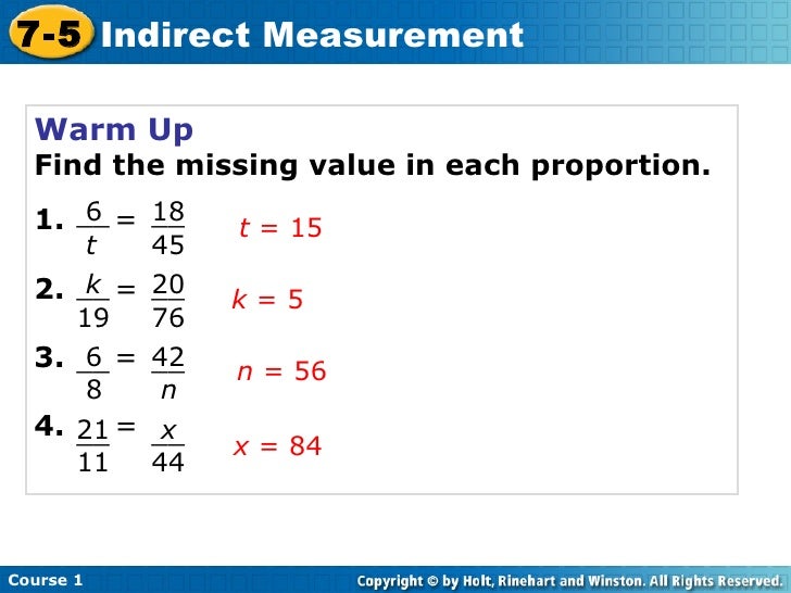 Indirect measurement