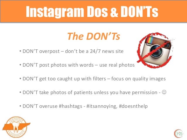 Instagram Dos And Donts