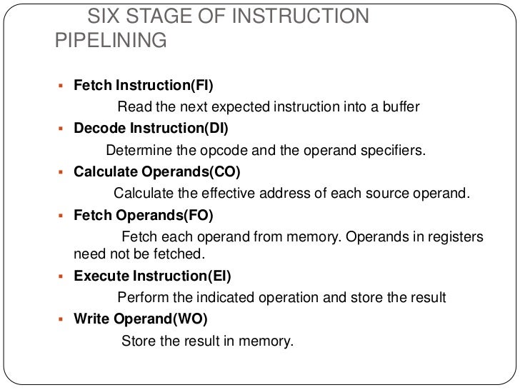 Instruction Pipelining