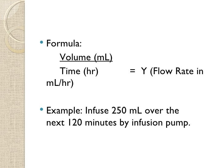 Intravenous Fluid Computations Intravenous Fluid Computations